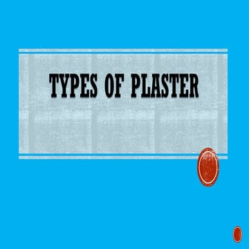 Types of plaster | PDF