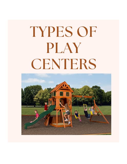 "Different types of play centers - HR Sports " | PDF