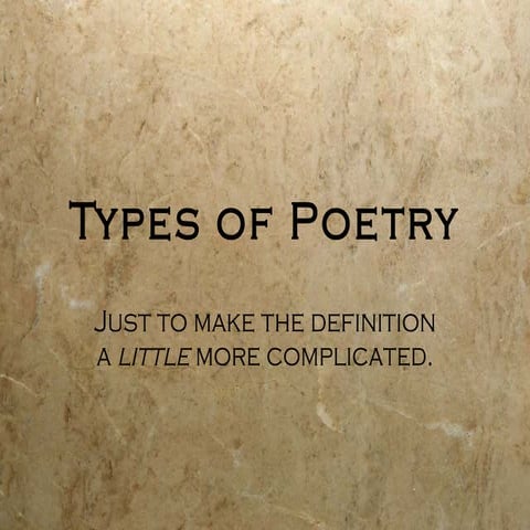 Types of Poems | PPT