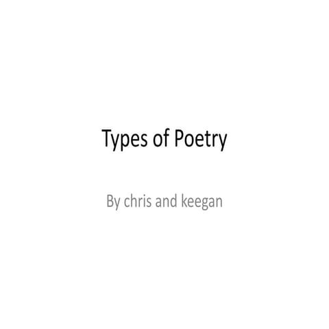 Types of poetry | PPT