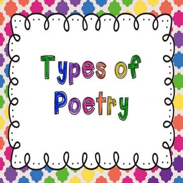 Types of poetry | PPTX