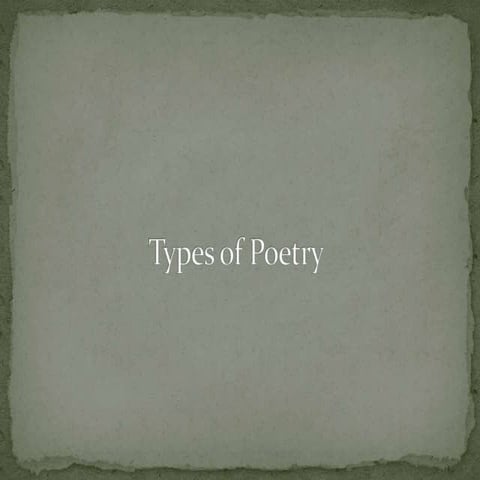 Types of poetry | PPT