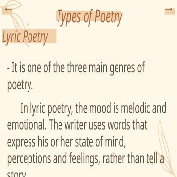 Types of Poetry powerpoint presentations | PPT
