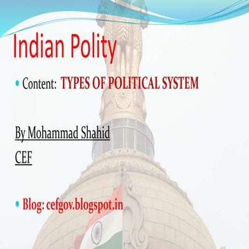 Types of political system (Indian Constitution) | PPTX
