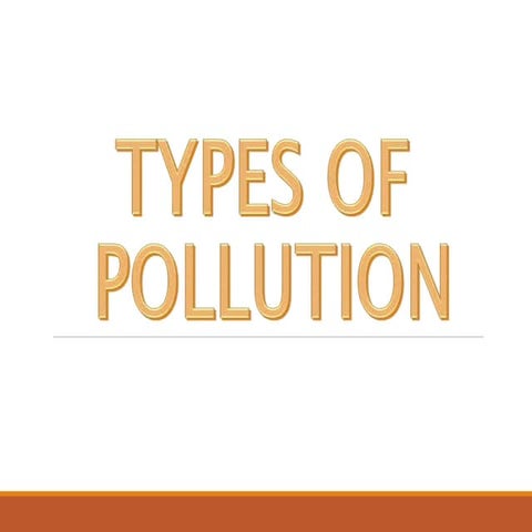 Types of Pollution Powerpoint presentation | PPT