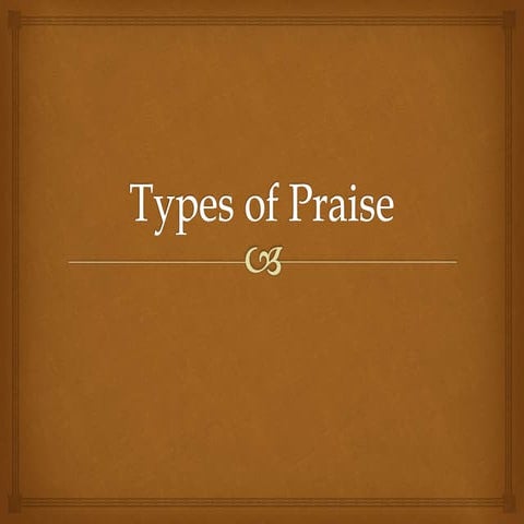 Types of praise | PPTX