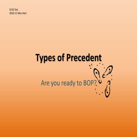 Types of precedent | PPTX