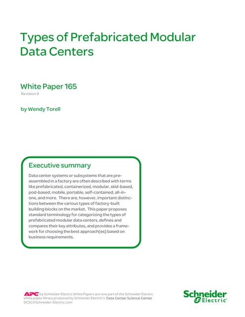 Schneider Electric Data Center Reference Designs | PDF