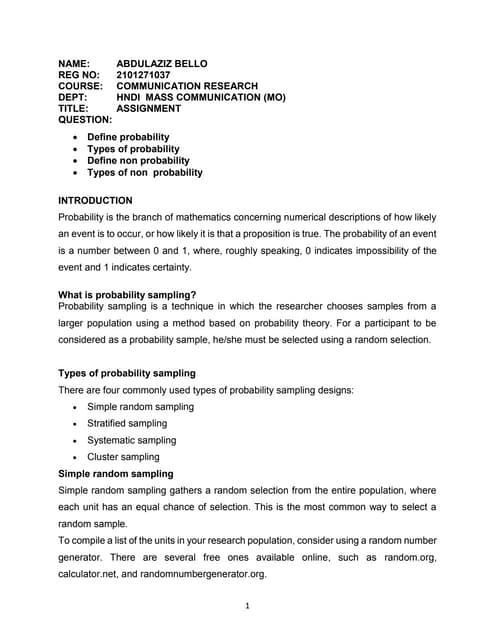 Sampling technique in quantitative and qualitative research | PPTX