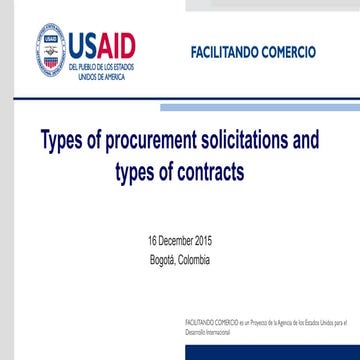 Types of procurement solicitations and types of contracts | PDF