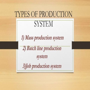 Types of production system new | PPT
