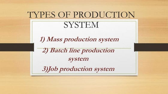 Types of production system,pcms | PPT