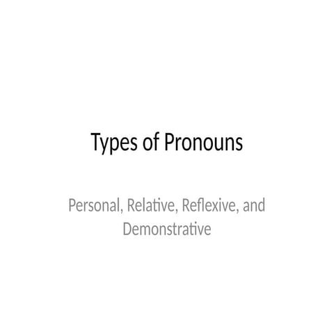 Types_of_Pronouns.pptx Personal, Relative, Reflexive and Demonstrative ...