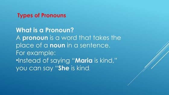 Pronouns and its types | PPTX