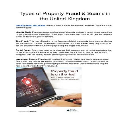 Types of Property Fraud & Scams in the United Kingdom.pdf | Home ...