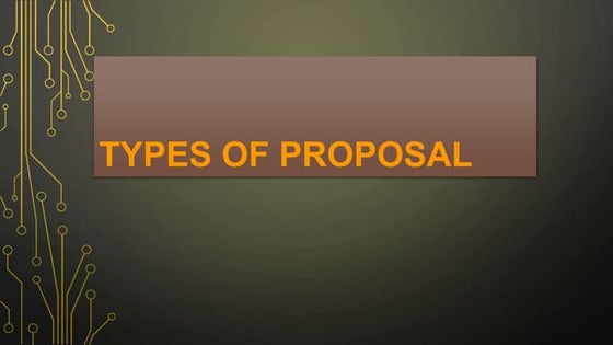 Types of proposal | PPTX | Business | Business and Finance