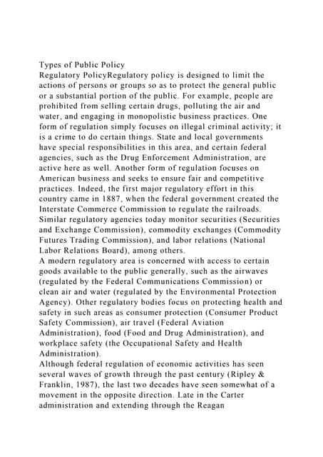 TYPES OF PUBLIC POLICY PROCESS. pptx.... | PPT