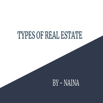 Major Five Categories of real estate.pptx | Apartments | Real Estate