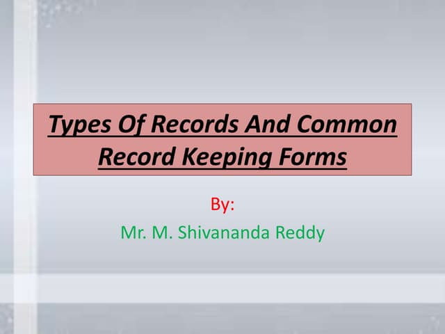 Nursing records & reports | PPT