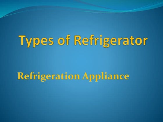 Refrigeration | PPT