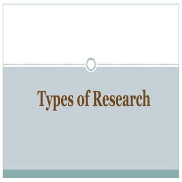 Types of Research in Business | PPTX