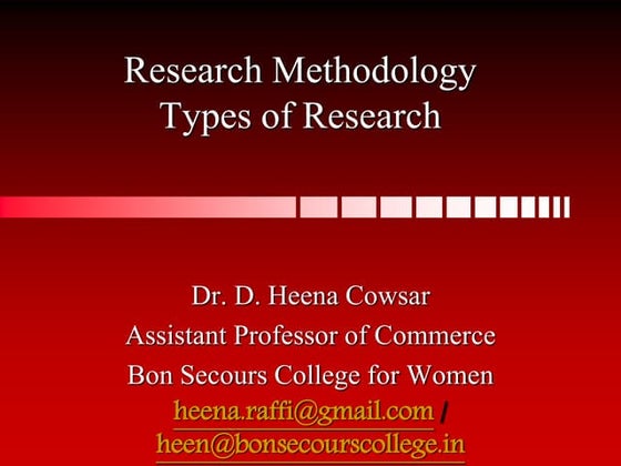 Different types of research ppt | PPTX | Science