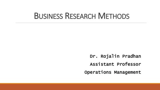 Lecture#2 Exploratory Research (Types of Research) | PPT