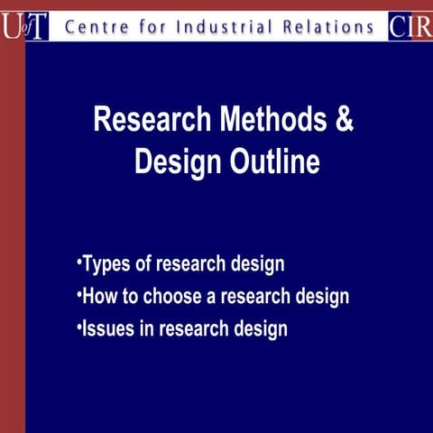 Types of research designs | PPT
