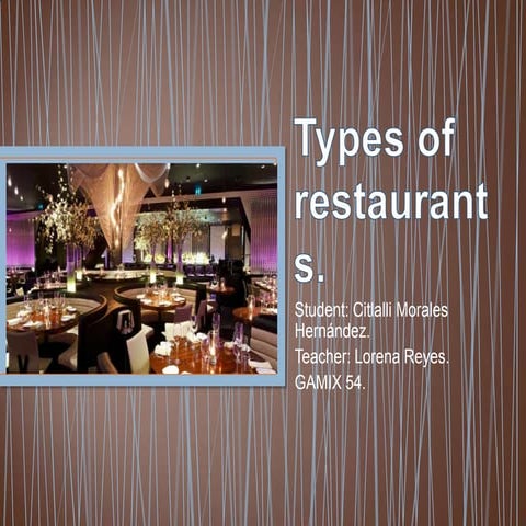 Types of restaurants | PPTX