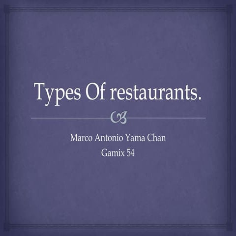 Types of restaurants 2 | PPTX