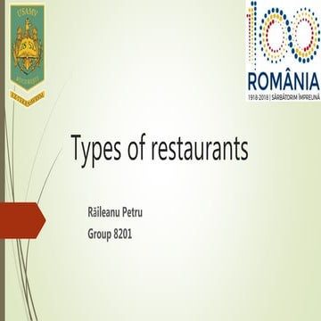 Types of restaurants | PPTX
