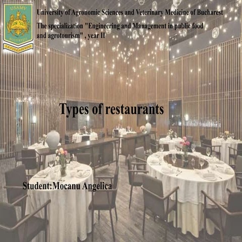 Types of restaurants | PPTX | Food & Drink