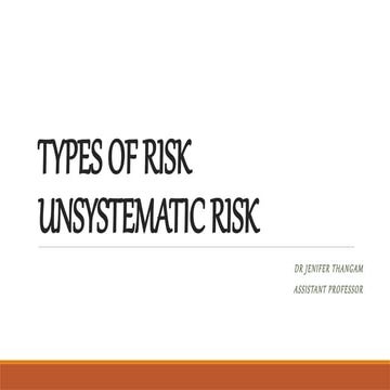 TYPES OF RISK-UNSYSTEMATIC RISK .ppt