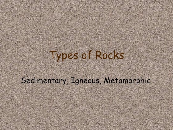 Types Of Rocks | PPT