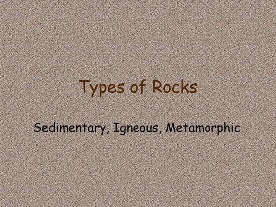 Types Of Rocks | PPT