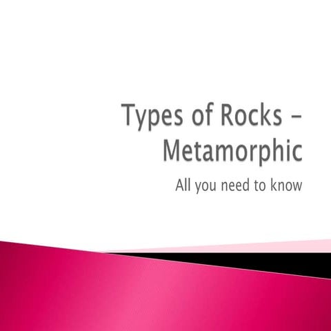 Types of rocks metamorphic | PPT