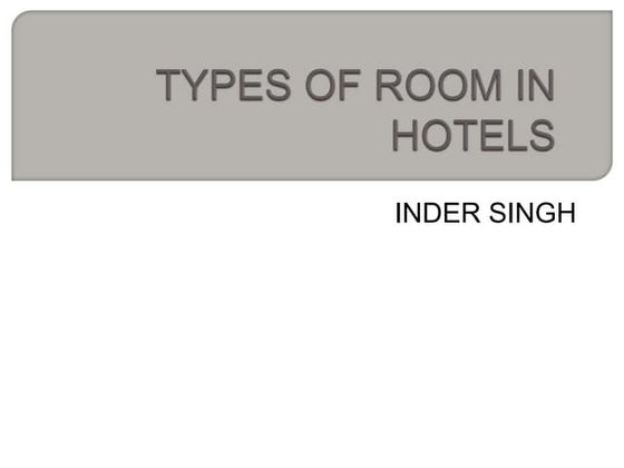 Room Types | PPT