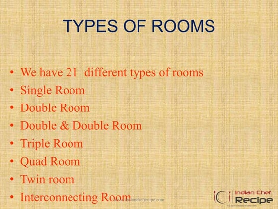 TYPES OF ROOM IN HOTEL INDUSTRY | PPT