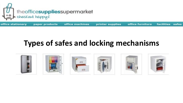 Types of safes and locking mechanisms