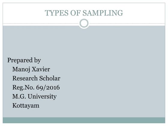 Types of sampling | PPT