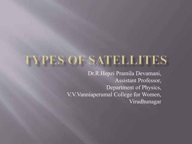 Geo synchronous and Sun synchronous Satellites | PPTX