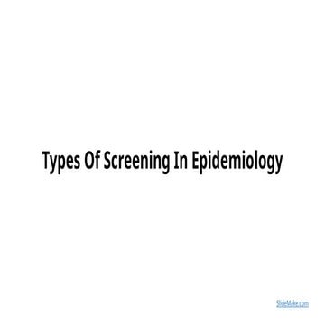 Types of Screening | PPT