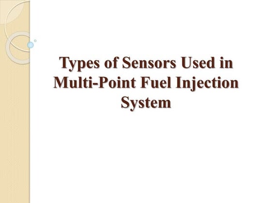 SENSORS IN AUTOMOBILES | PPTX | Auto Safety Technologies | Auto Technology