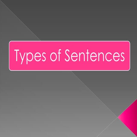 Types of sentences | PPTX | Programming Languages | Computing