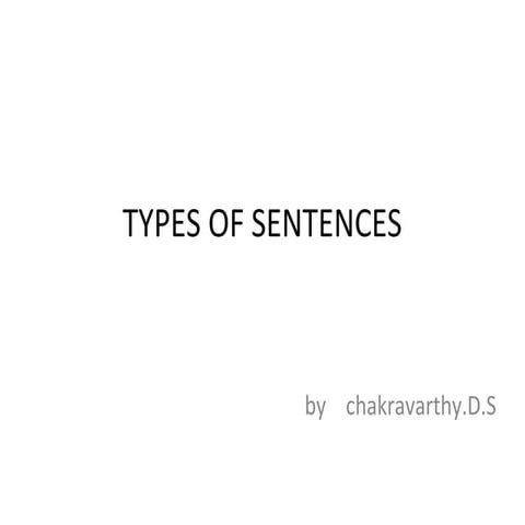 Types of sentences | PPT