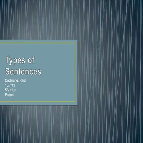 Types of sentences powerpoint | PPTX