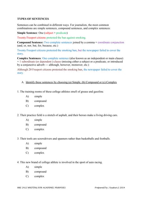 Sentence types | PDF