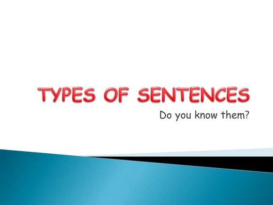 Sentence and its types | PPT