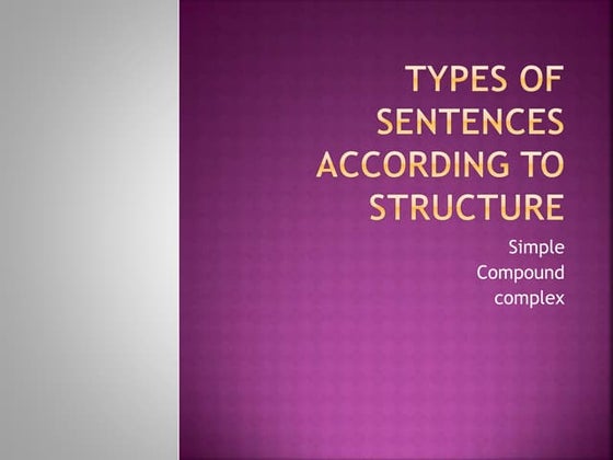 Sentence types | PPT