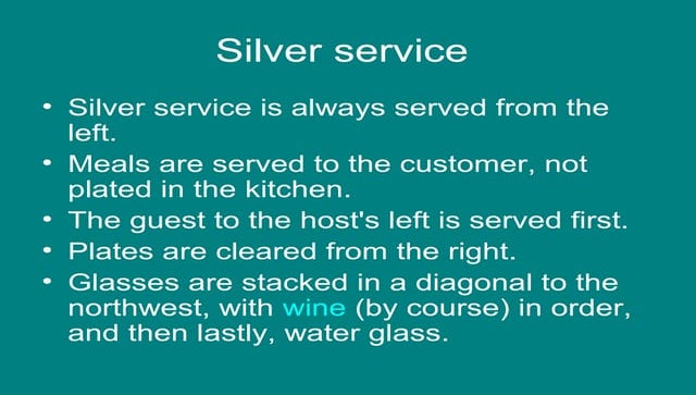 Food And Beverage Service Methods PPT